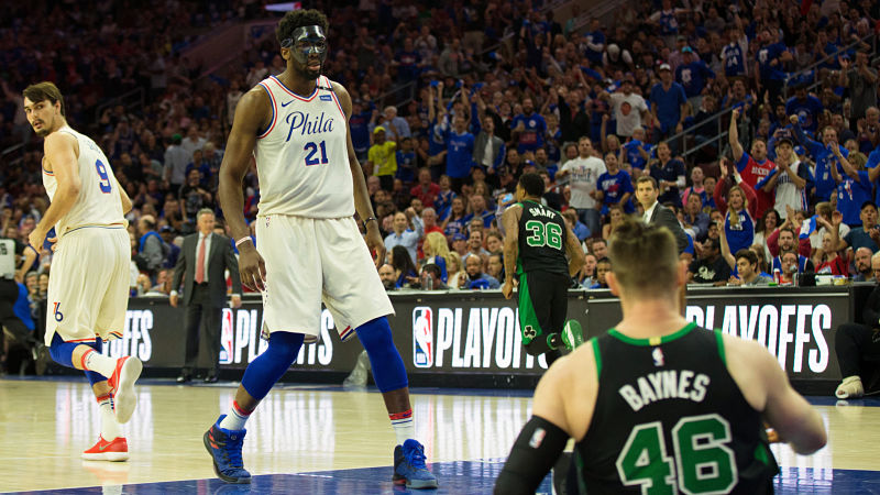 Watch Joel Embiid Posterize Aron Baynes With Thunderous And-1 Dunk ...