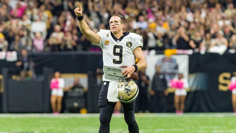 Watch Drew Brees Set NFL's All-Time Passing Yards Record With 62-Yard ...