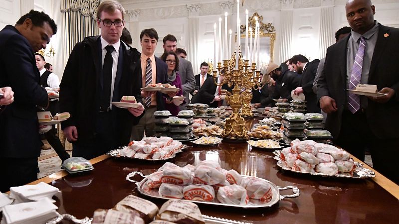 Here's Donald Trump's Fast Food Spread From Clemson's White House Visit ...