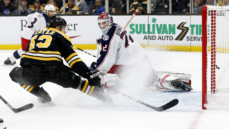 Watch Bruins' Charlie Coyle Score Game-Tying Goal In Game 1 Vs. Blue ...