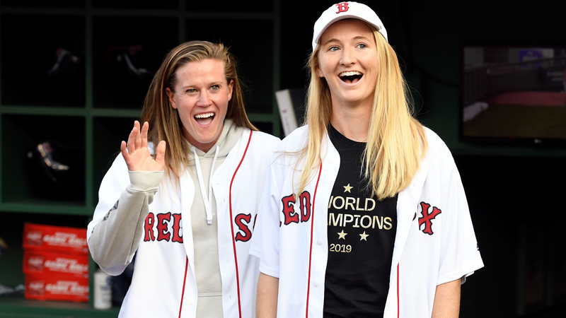 Watch USWNT's Sam Mewis, Alyssa Naeher Throw First Pitch At Fenway Park ...