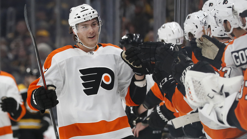 Philippe Myers Extends Flyers' Lead Over Bruins Late In First Period ...