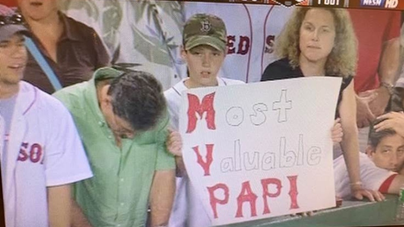 NESN Fans' Choice Winner Held 'Most Valuable Papi' Sign For David Ortiz ...