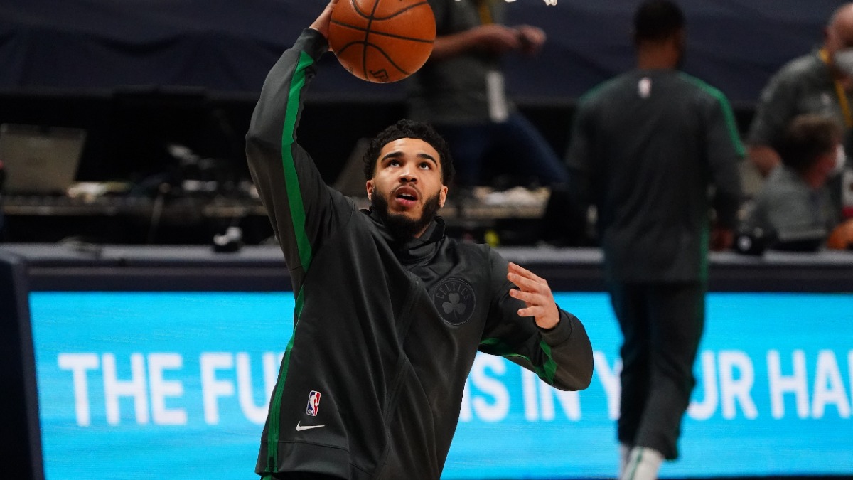 Jayson Tatum Gifts Pair Of Shoes To Young Celtics Fan At TD Garden