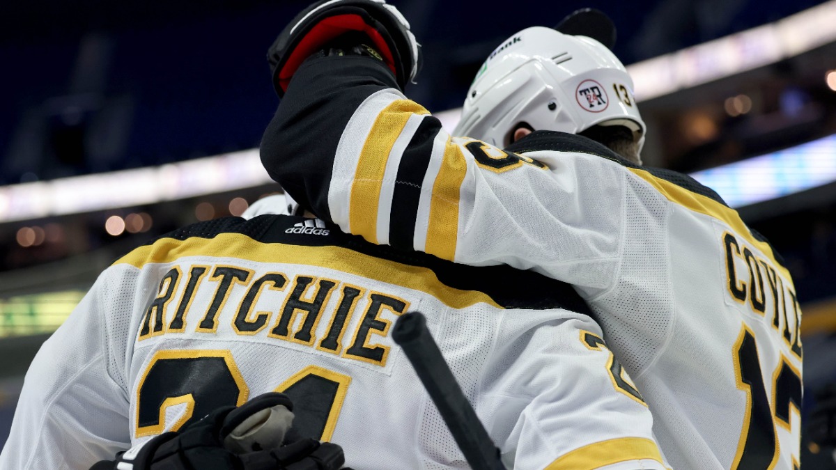 Nick Ritchie Ties Career-High With 14th Goal As Bruins Take On Devils