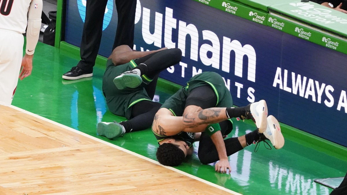 Jayson Tatum Offers Injury Update After Colliding With Jaylen Brown