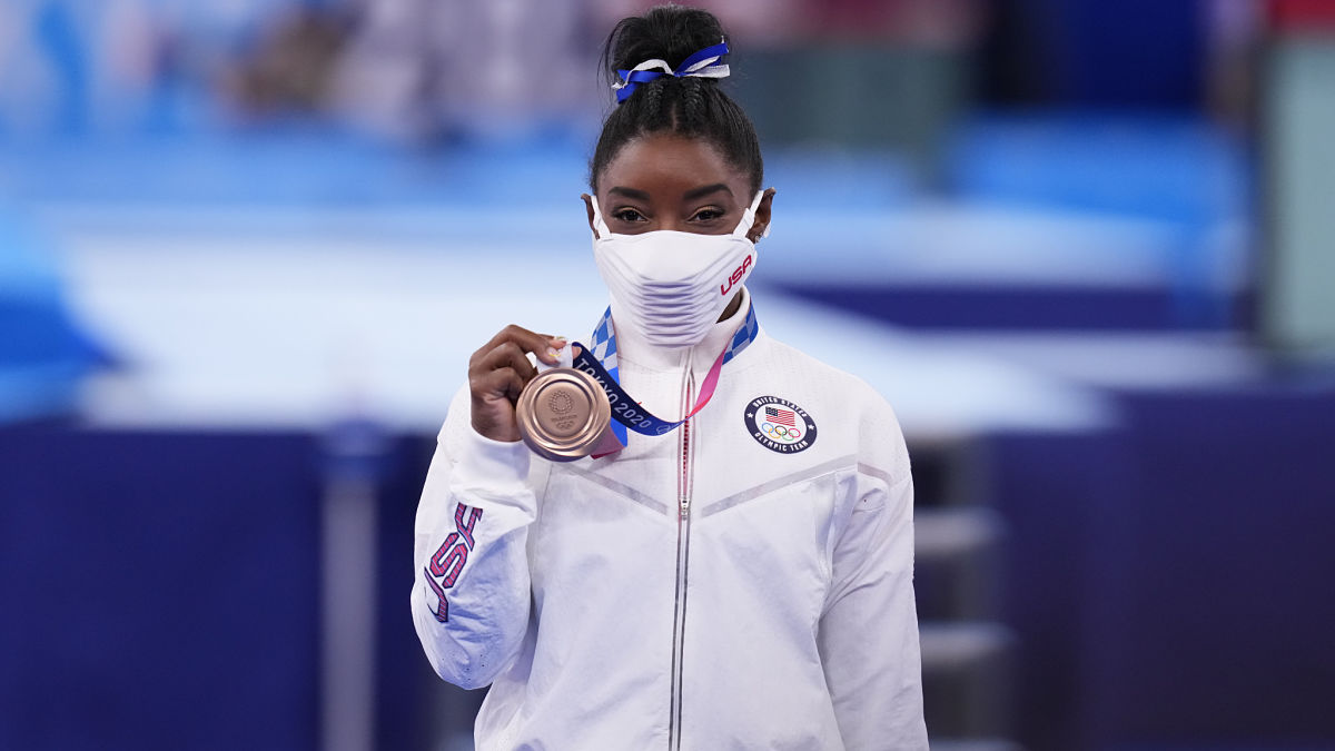 Simone Biles Returns To Action, Medals In Final Olympic Competition