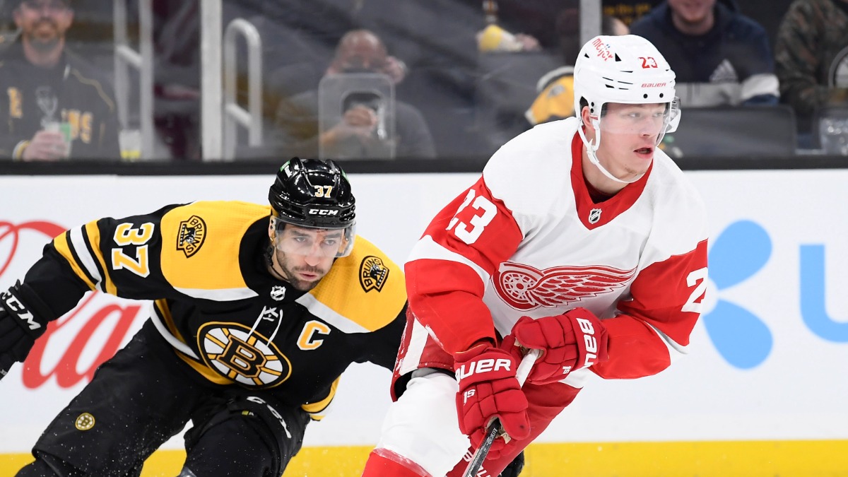 Lucas Raymond Leading Red Wings Into Future, Matchup With Bruins