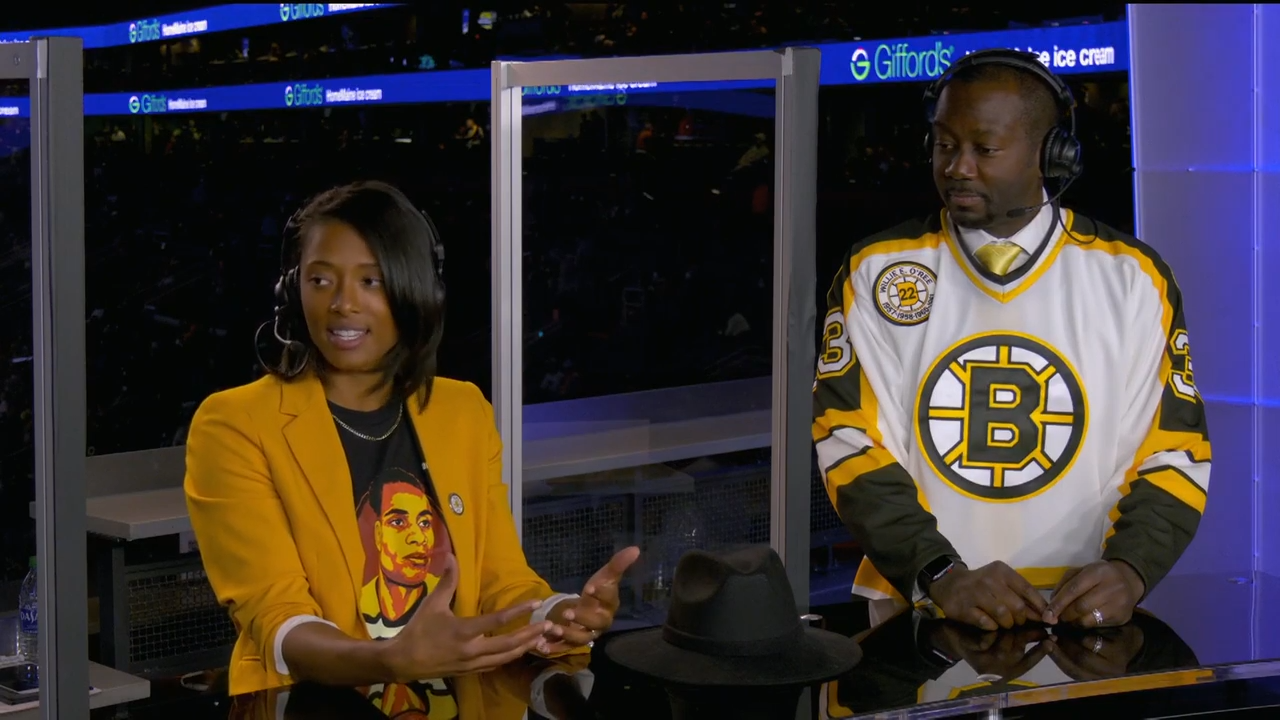 Anson Carter, Blake Bolden Celebrate Willie O'Ree's Jersey Retirement ...