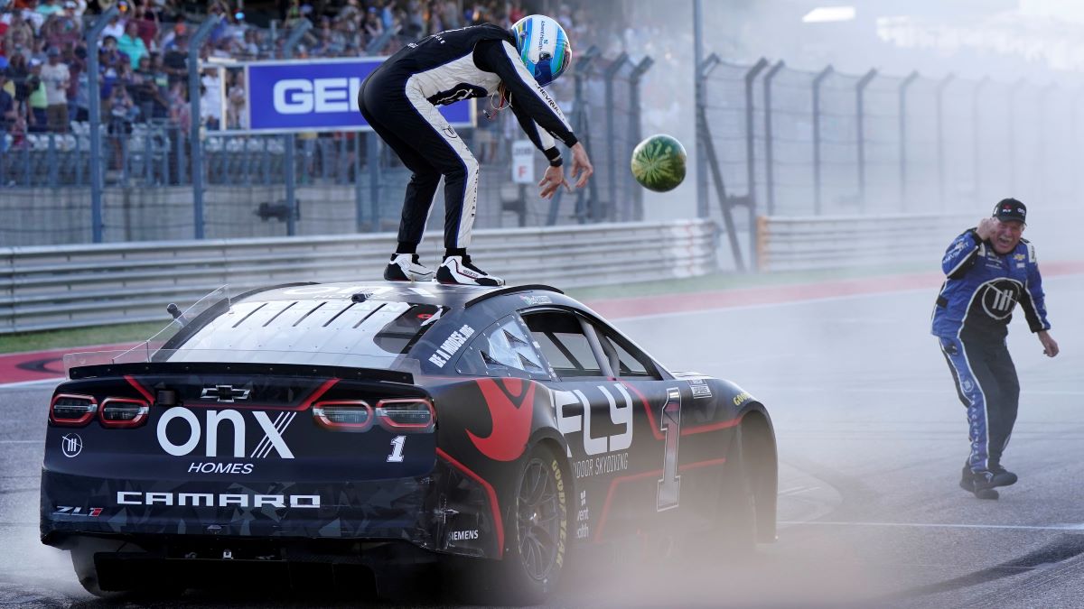 Watch Ross Chastain's Epic Celebration After First-Career Win