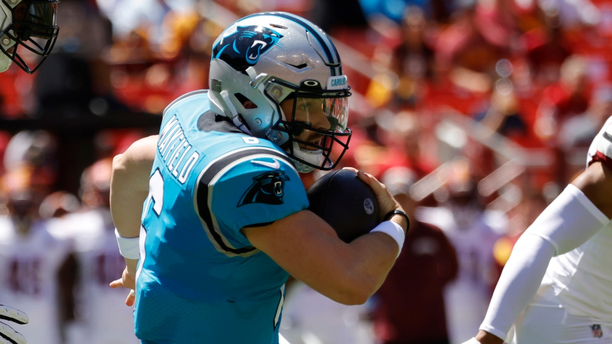 Panthers' Baker Mayfield, Sam Darnold Won't Play Vs. Patriots