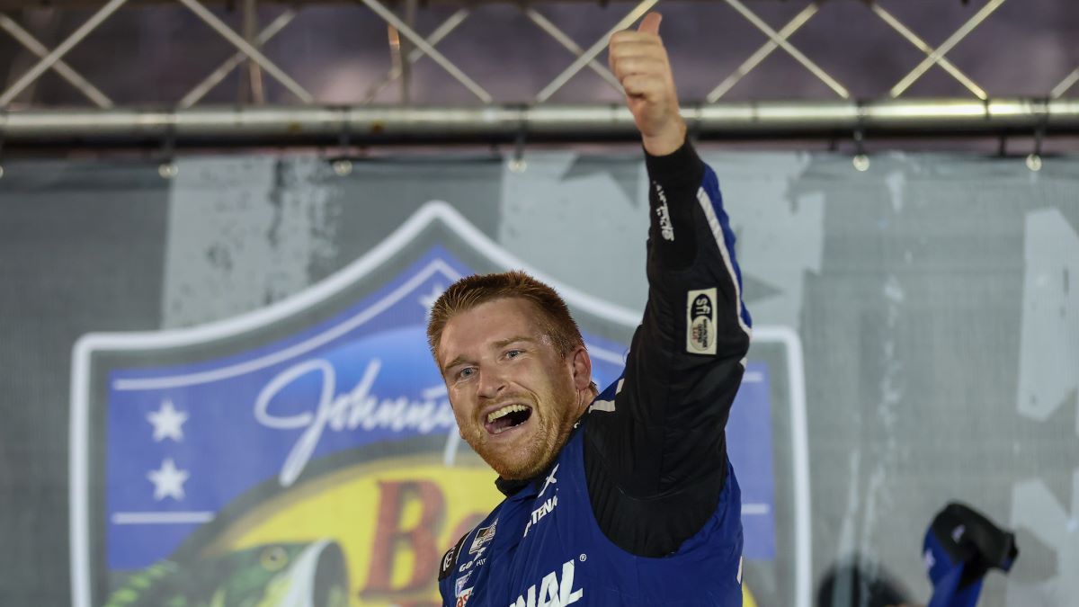 Watch Chris Buescher Add Winner's Sticker To No. 17 Car After Win