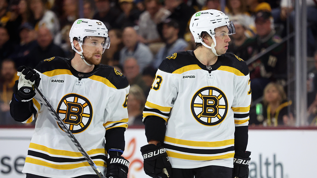 Bruins Players Tease Matt Grzelcyk About Beanpot Hall Of Fame