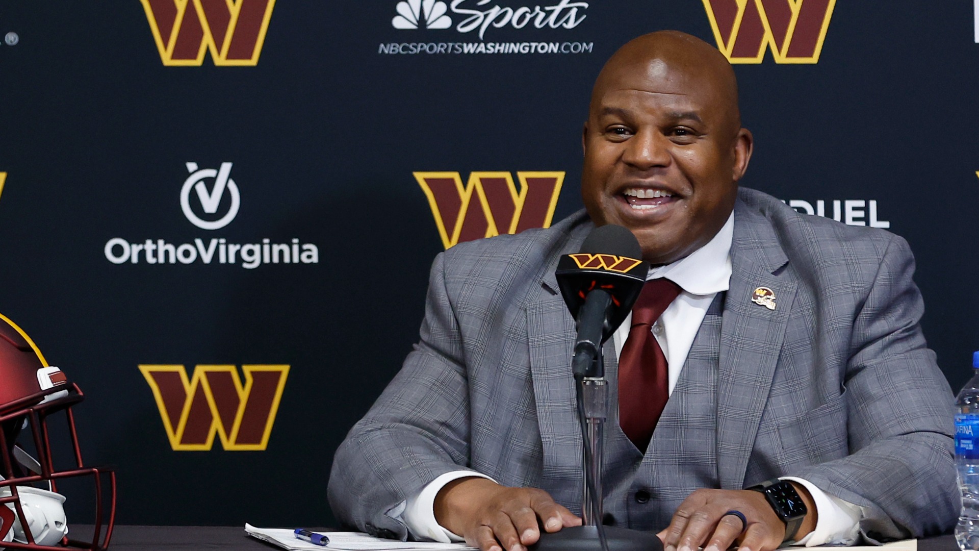 Commanders' Eric Bieniemy Addresses Head Coach Prospects