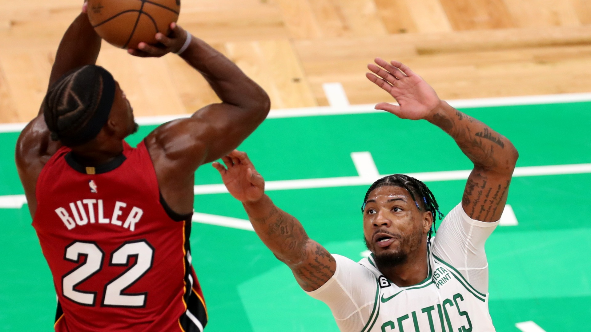 Jimmy Butler Explains 'Respect' For Marcus Smart After Game 1 Celtics Loss