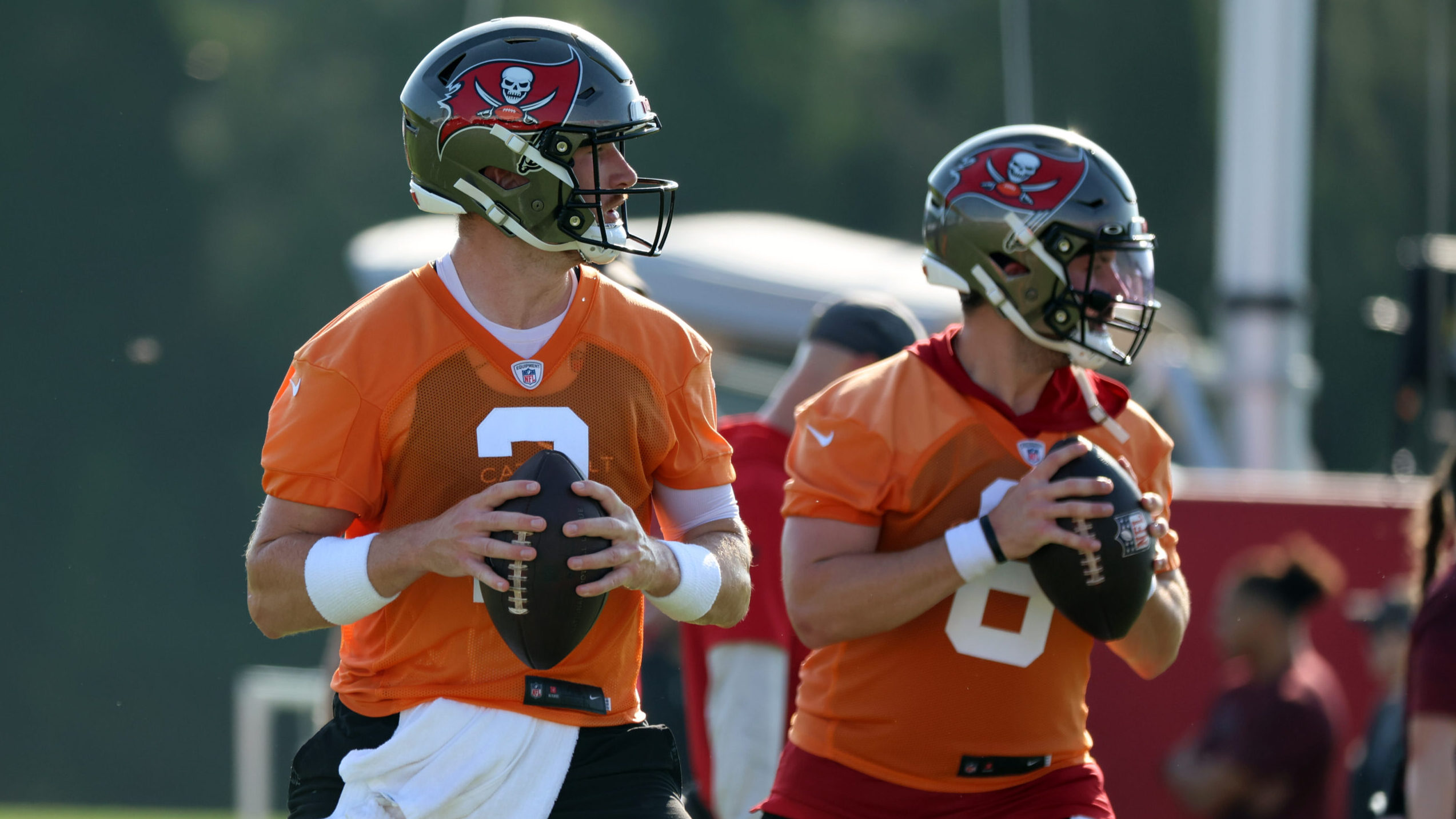 The Bucs Play Pick Your Poison Between Mayfield and Trask at Quarterback
