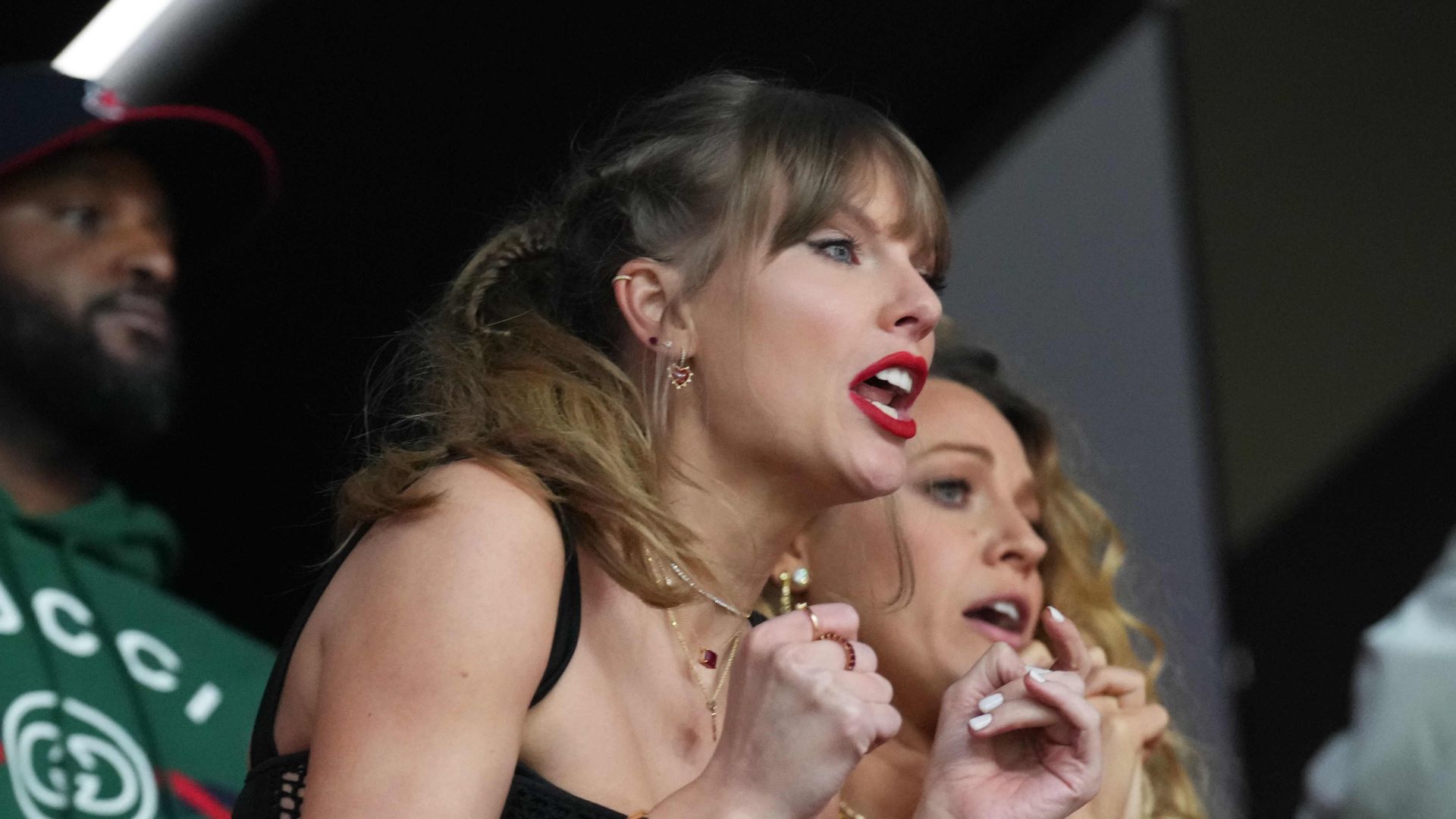 Taylor Swift Slugging Drink Highlights First Half Of Super Bowl LVIII