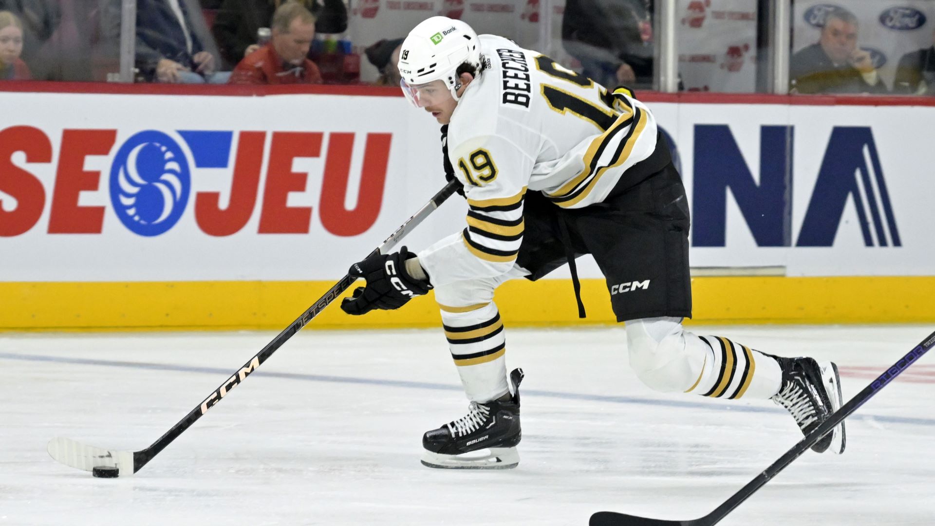 Bruins' John Beecher Tallies Crucial Goal After Extended Absence